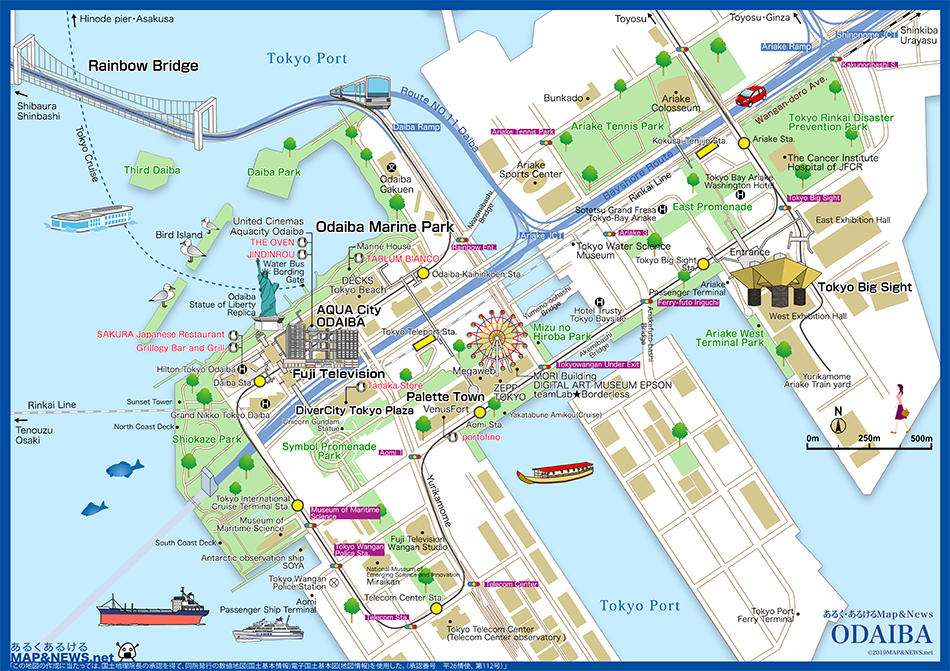 Tokyo ODAIBA Map｜sightseeing map MAP＆NEWS-japan